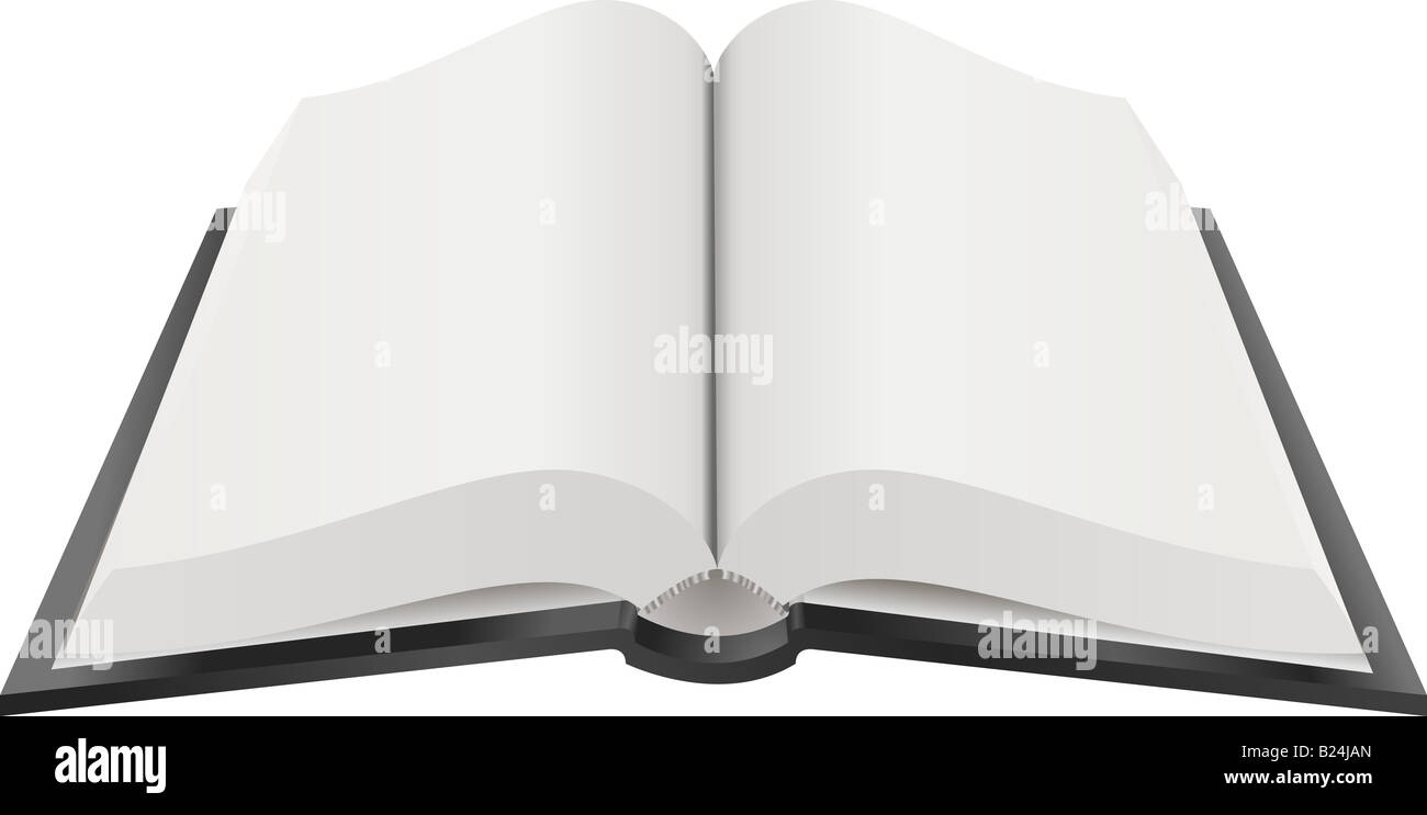 Open Book Illustration. An illustration of an open book with blank ...