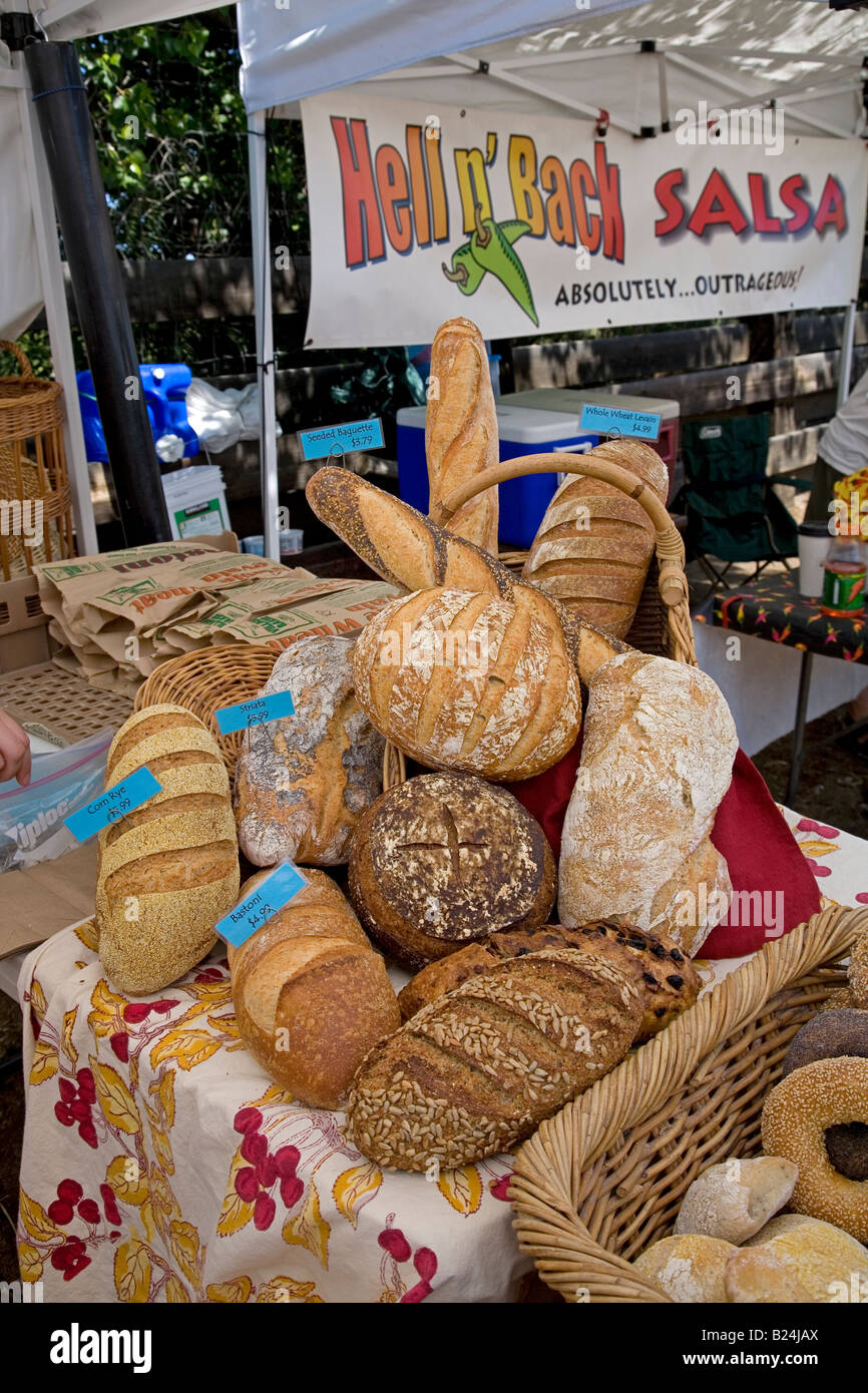 A stack of fresh bread from the Village Baker in Bend at a booth at a ...