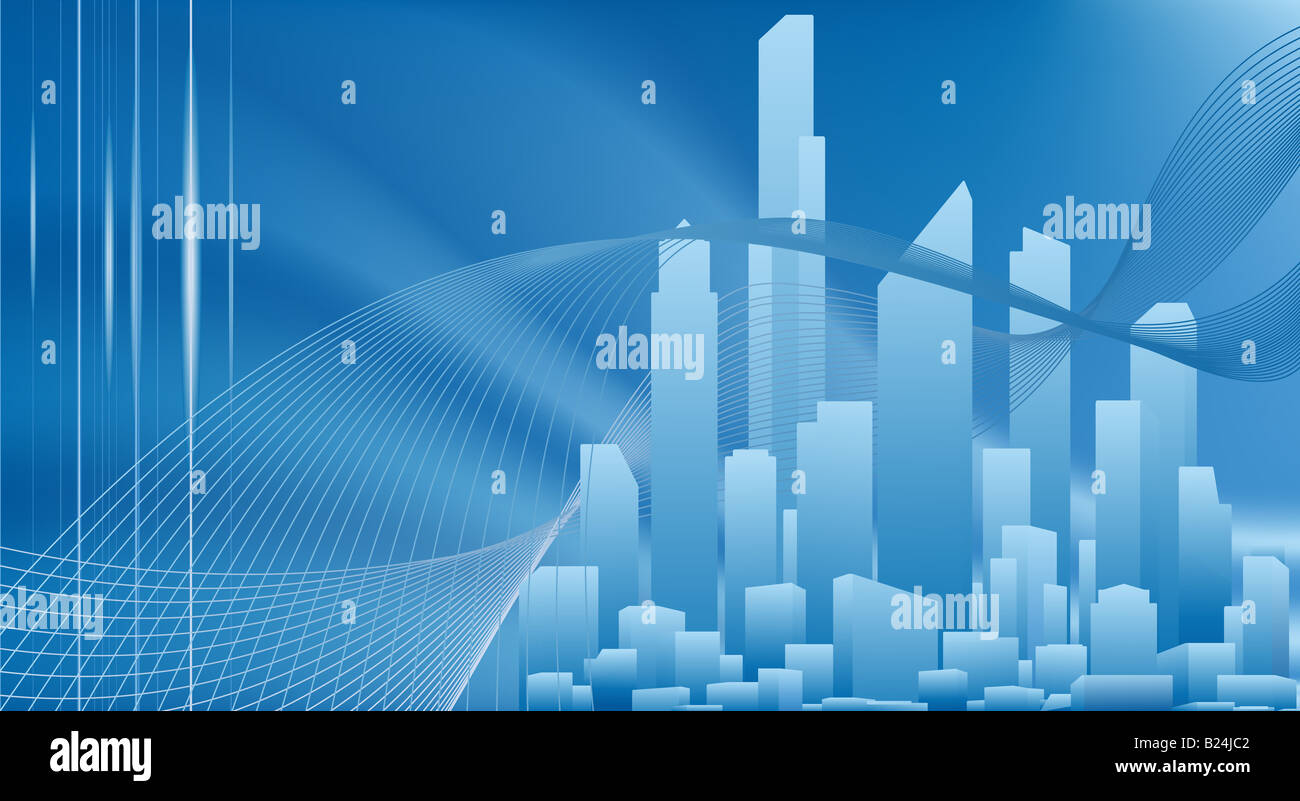 A conceptual city business background with urban cityscape Stock Photo ...