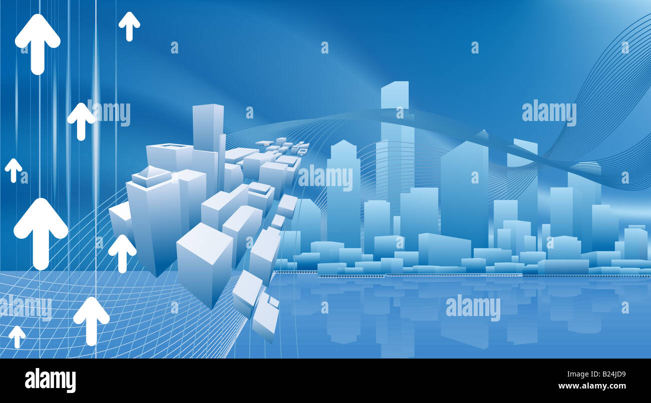 A conceptual city business background with urban cityscape Stock Photo ...