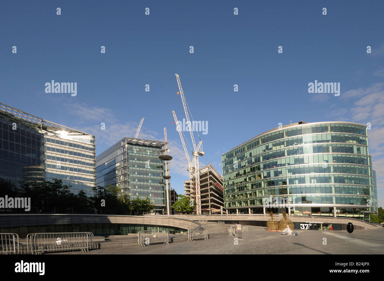 offices on the Queens Walk embankment London south of the river thames ...