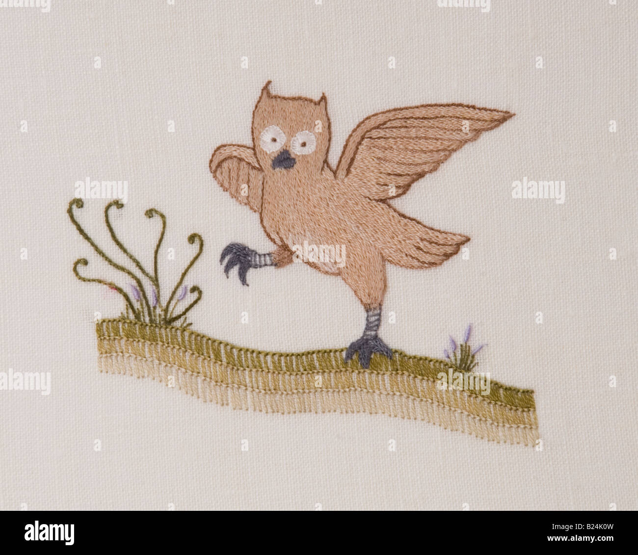surface embroidery owl Stock Photo - Alamy