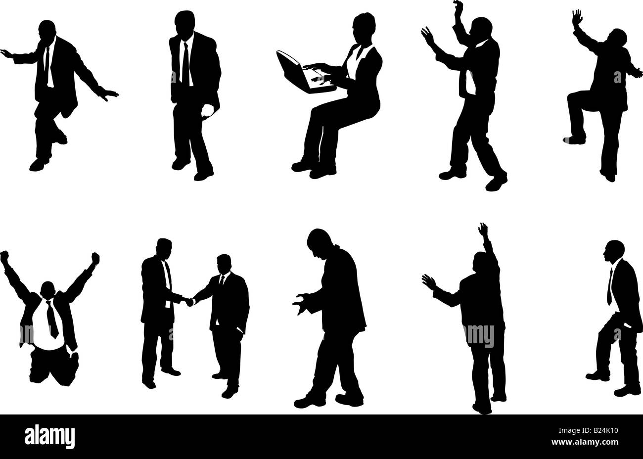 business people unusual silhouettes Series of business people mostly in ...