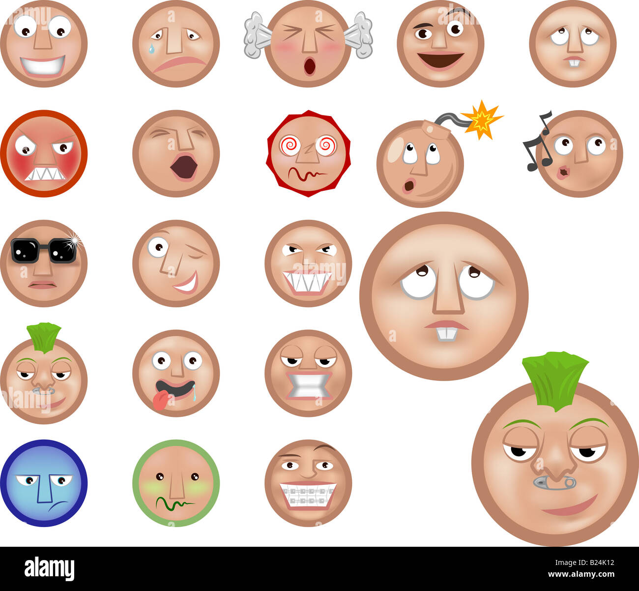 Cartoon frown emoticons hi-res stock photography and images - Alamy