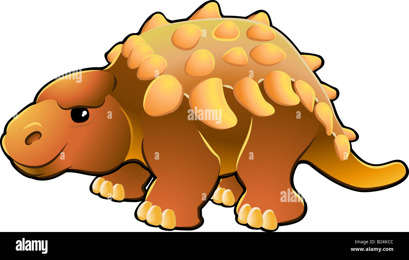 illustration of a cute friendly dinosaur Stock Photo - Alamy