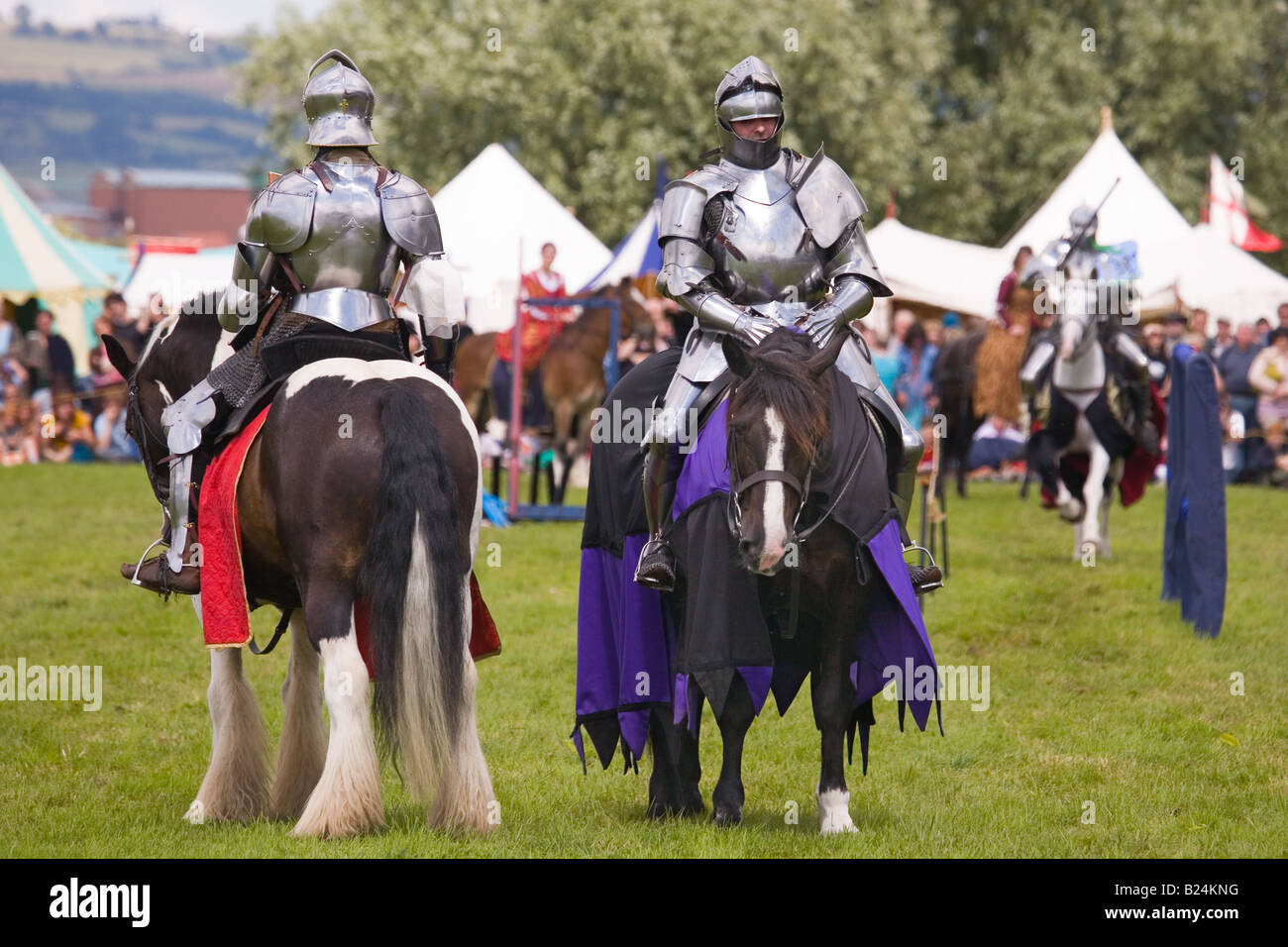 Medieval armour as used at the reenactment of the Battle of Tewkesbury ...