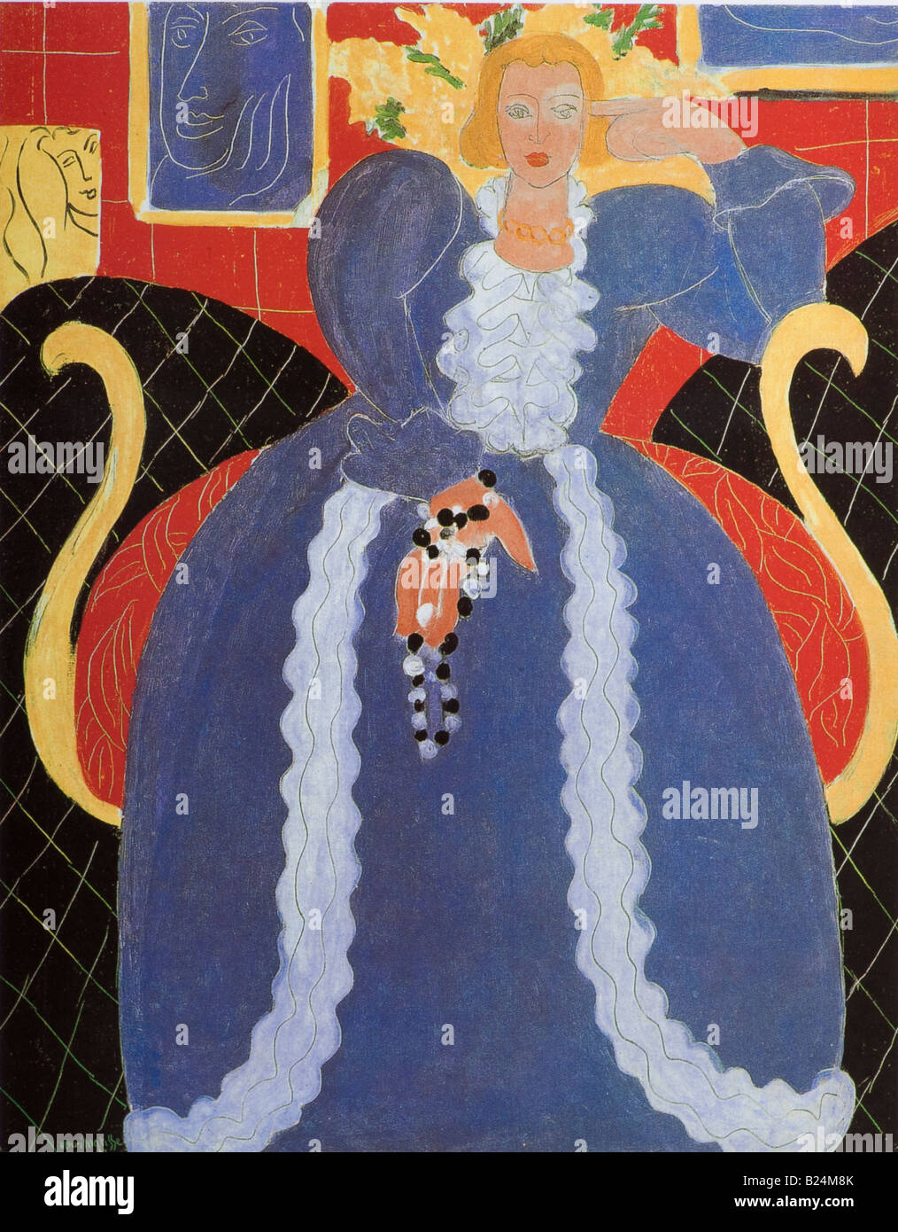 Lady in Blue by Henri Matisse 1937 Stock Photo - Alamy