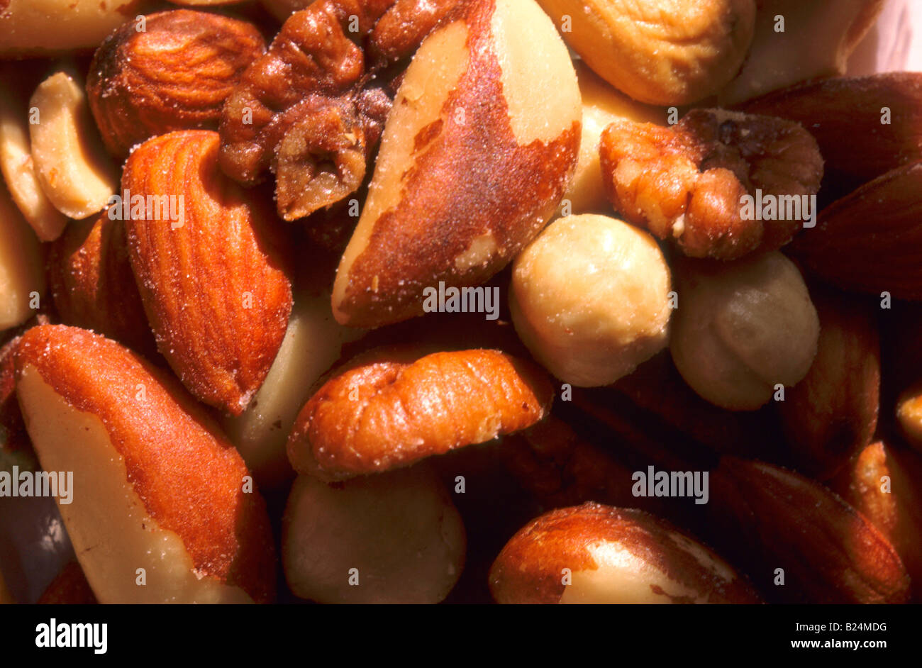 ROASTED SALTED MIXED NUTS CLOSE UP MIXED NUTS Stock Photo - Alamy