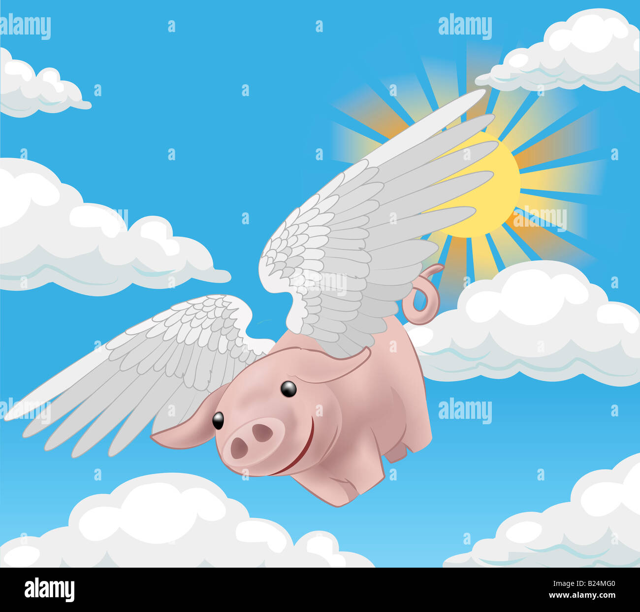 pigs might fly, a flying pig Stock Photo - Alamy