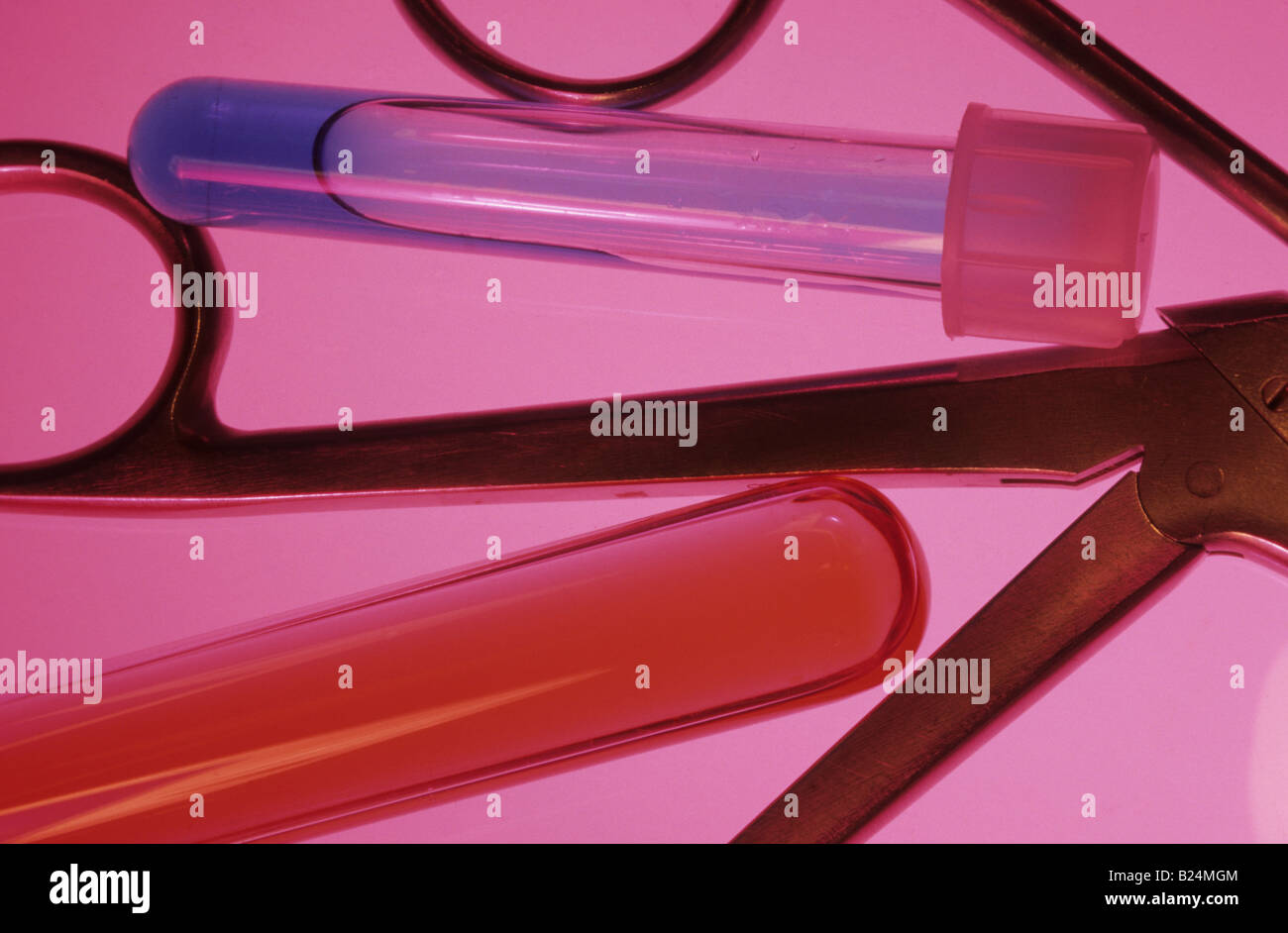 STILL LIFE LAB TEST TUBES AND HEMOSTAT MEDICAL ICON Stock Photo - Alamy