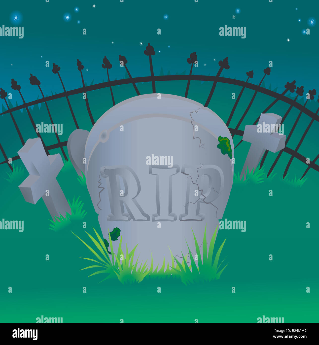 a tombstone in a graveyard Stock Photo - Alamy