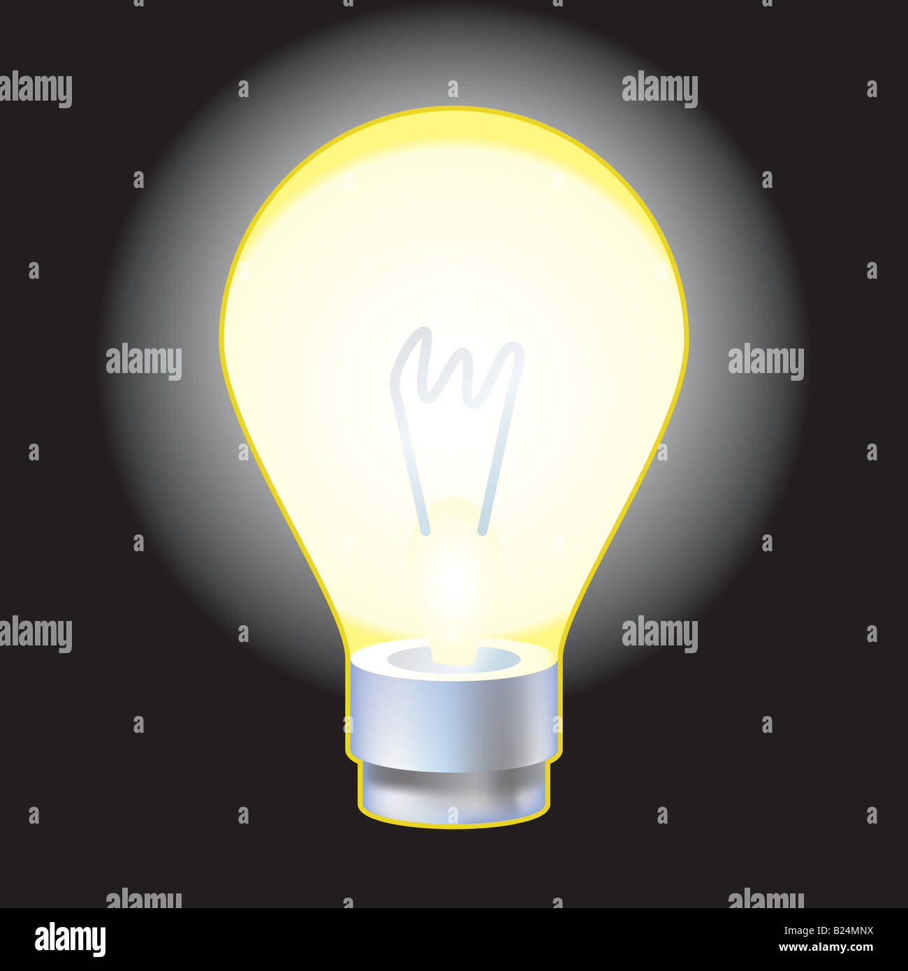 illustration of a light bulb Stock Photo - Alamy