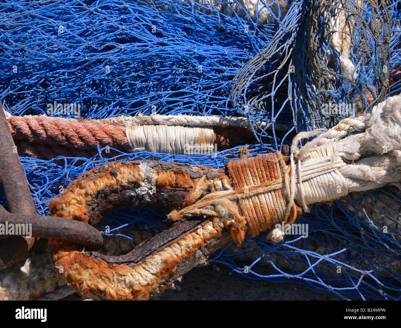 A picture of a net blue Stock Photo - Alamy