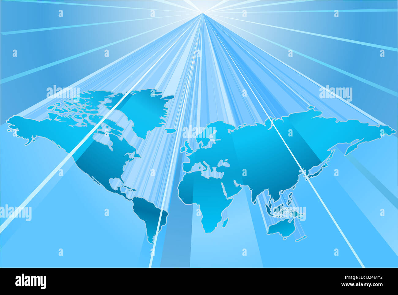 A blue dynamic 3d world map background Stock Photo - Alamy
