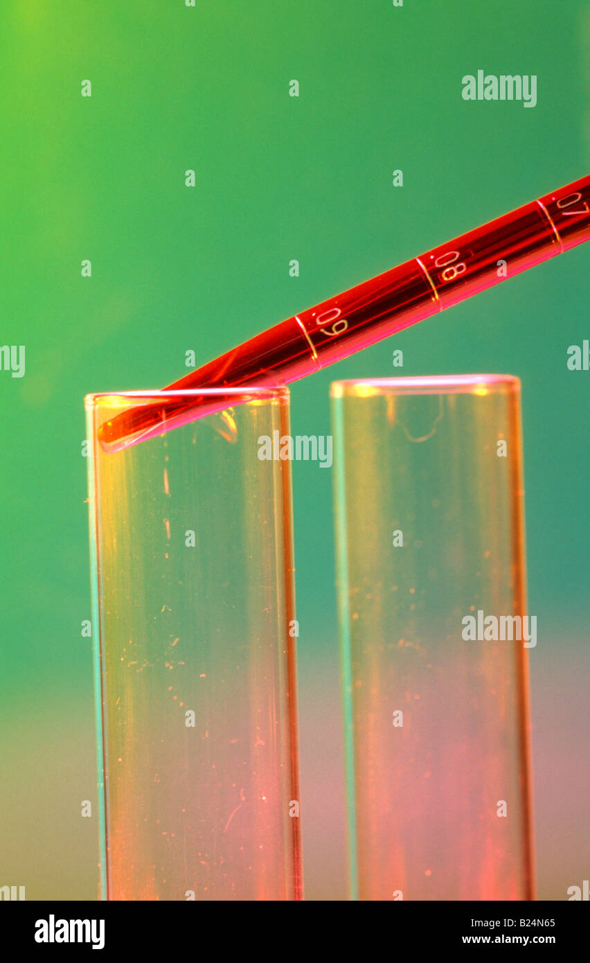 CLOSE UP TEST TUBES AND PIPETTE Stock Photo - Alamy