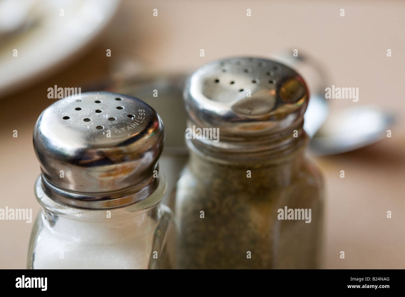 Traditional salt and pepper shakers Stock Photo - Alamy