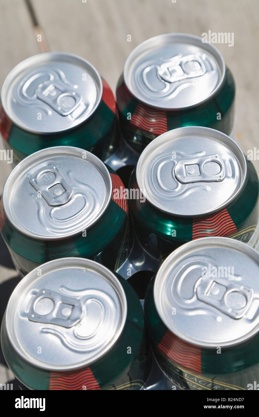 Flip top openers on beer cans Stock Photo - Alamy