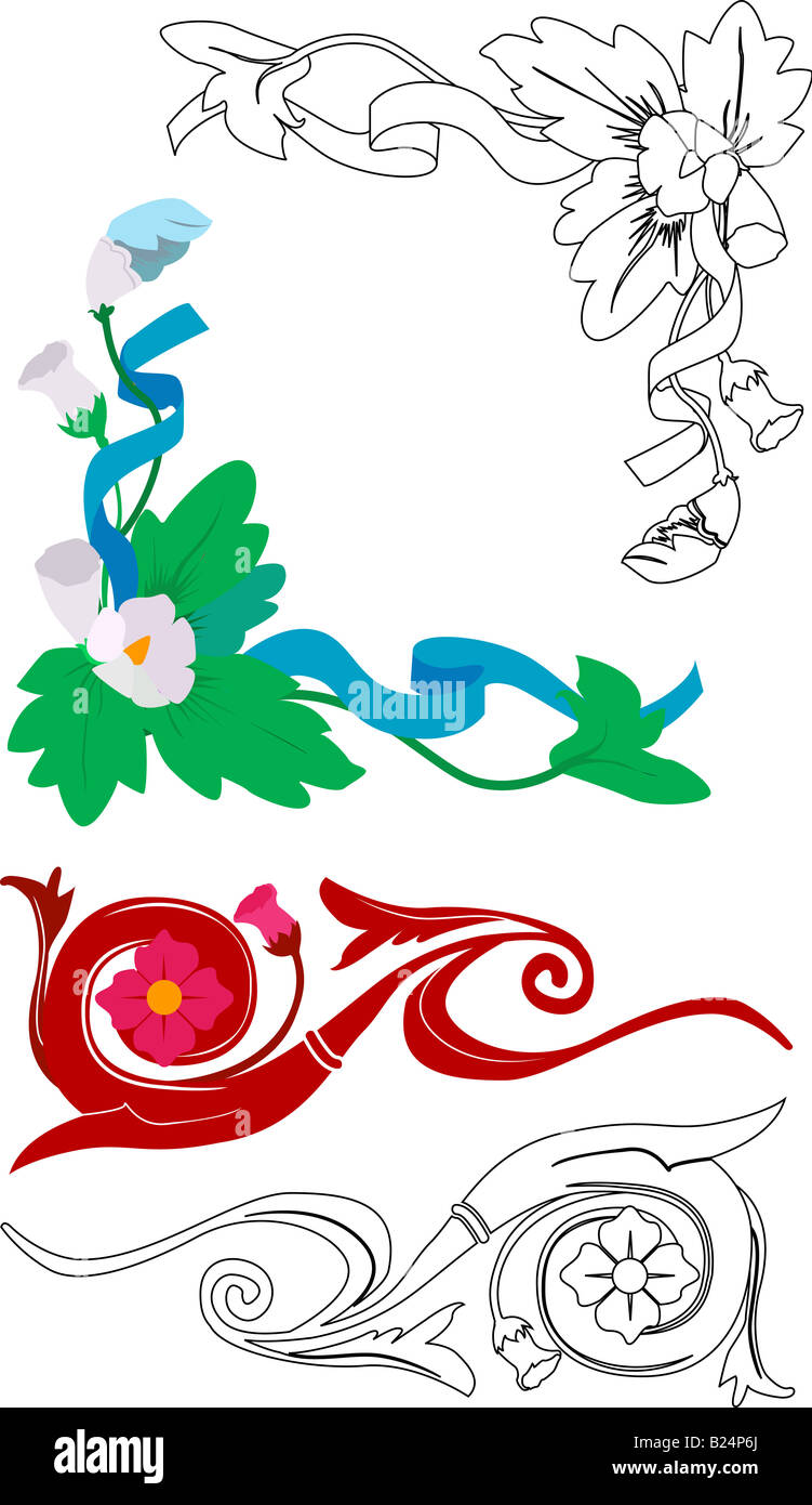 Elizabethan pattern floral hi-res stock photography and images - Alamy