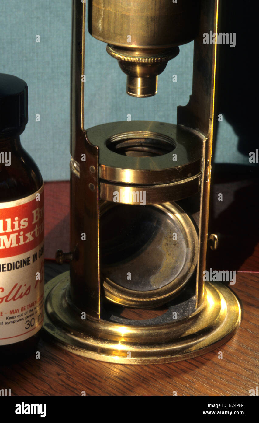 ANTIQUE BRASS MICROSCOPE MONOCULAR CIRCA 1800 S Stock Photo - Alamy