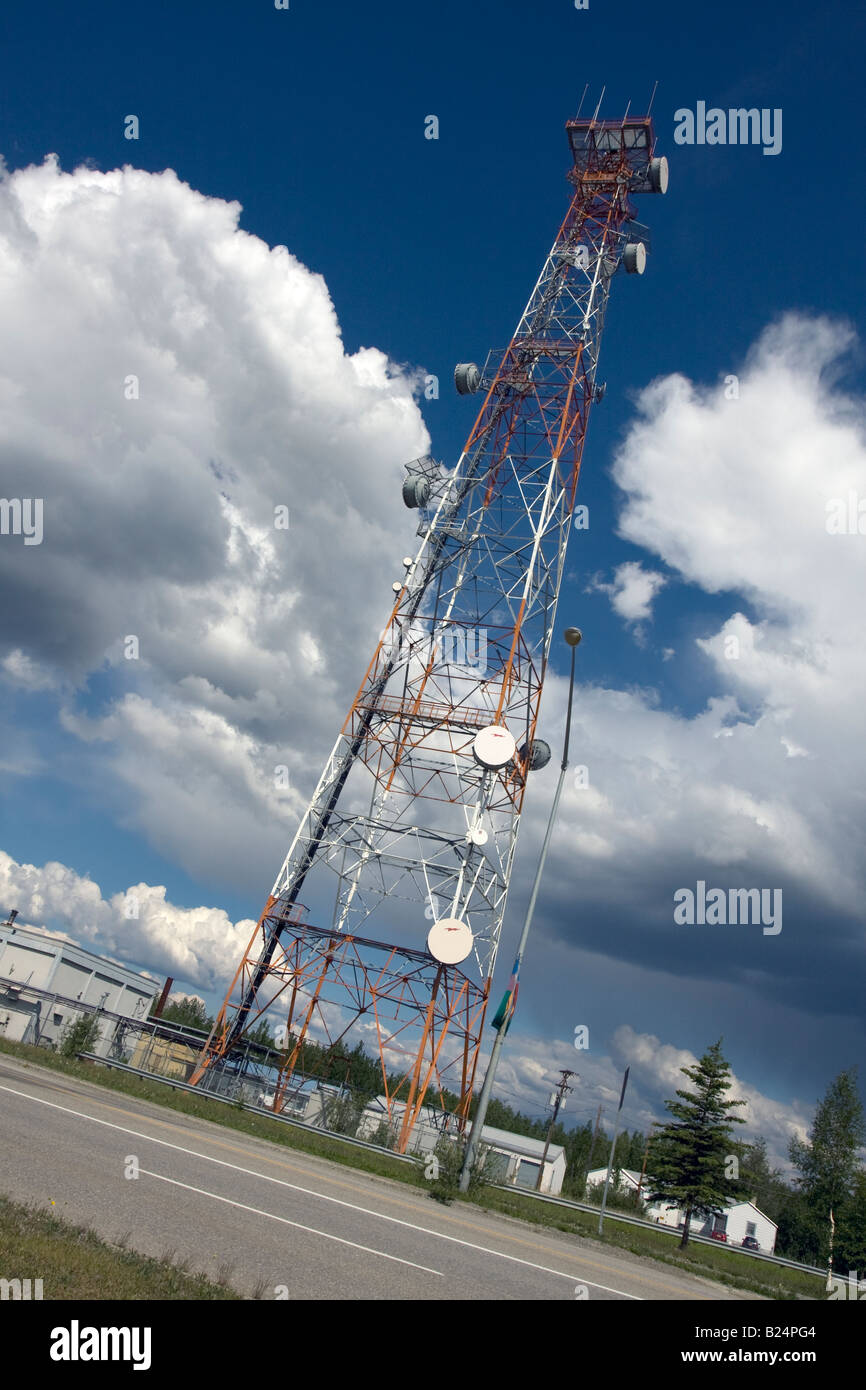 Radio Tower in Delta Junction, Alaska Stock Photo - Alamy