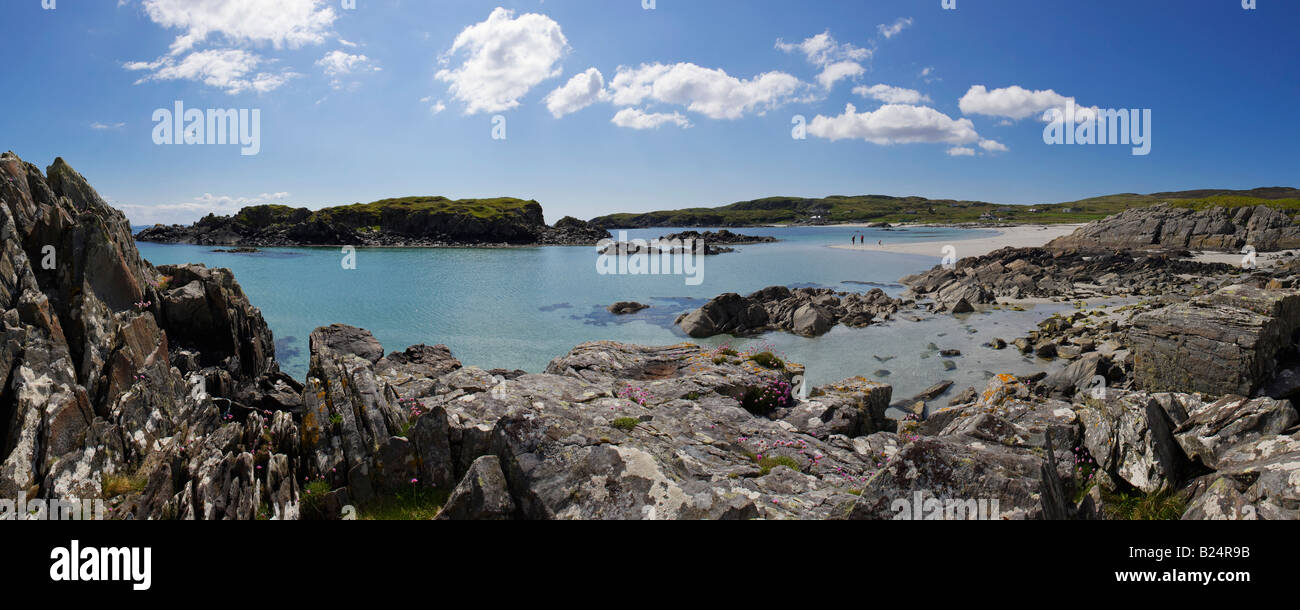 A panoramic view of Fidden Beach, Isle of Mull, Scotland Stock Photo ...