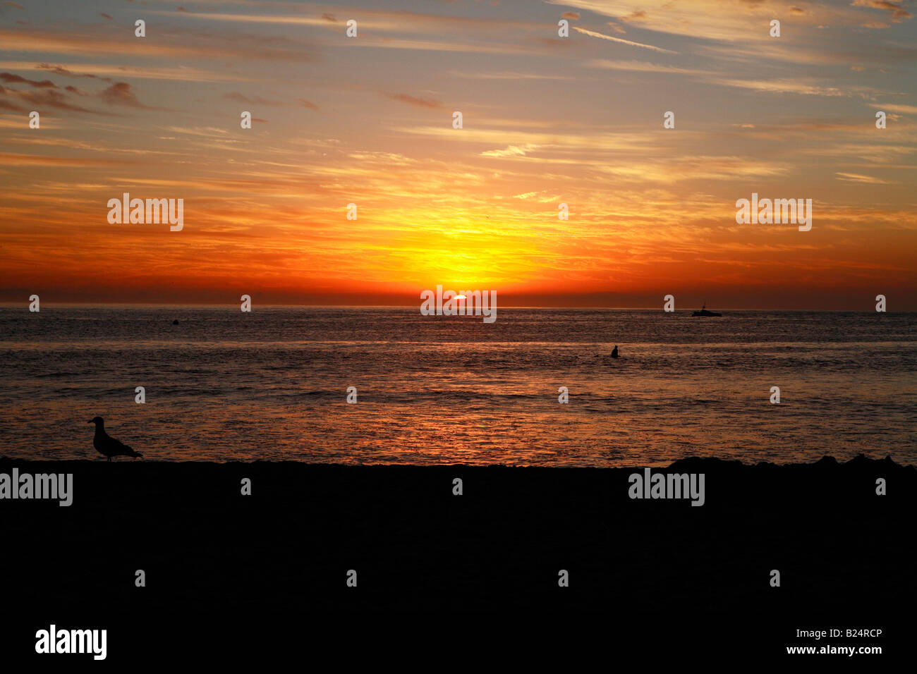Sunrise at Surfrider Beach Malibu California USA Stock Photo - Alamy