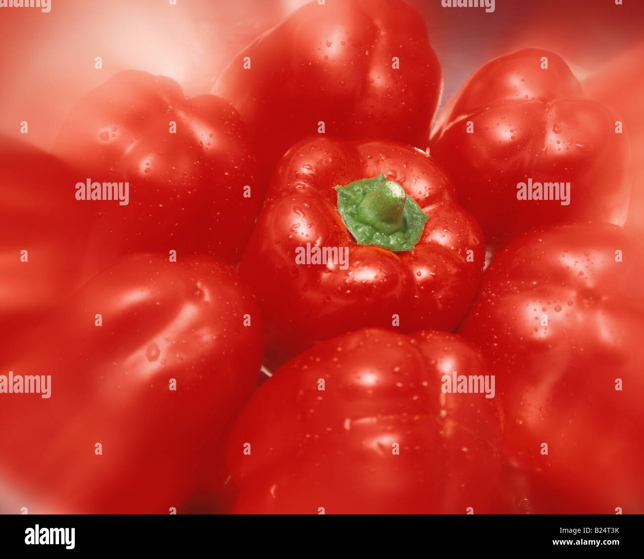 Water drops on Peppers Stock Photo - Alamy