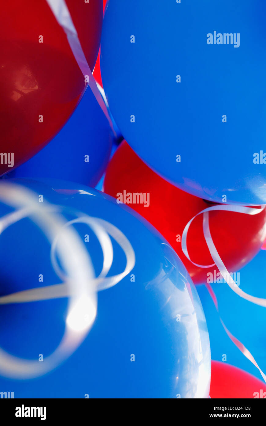 Red and Blue balloons on the 4th of July Stock Photo - Alamy