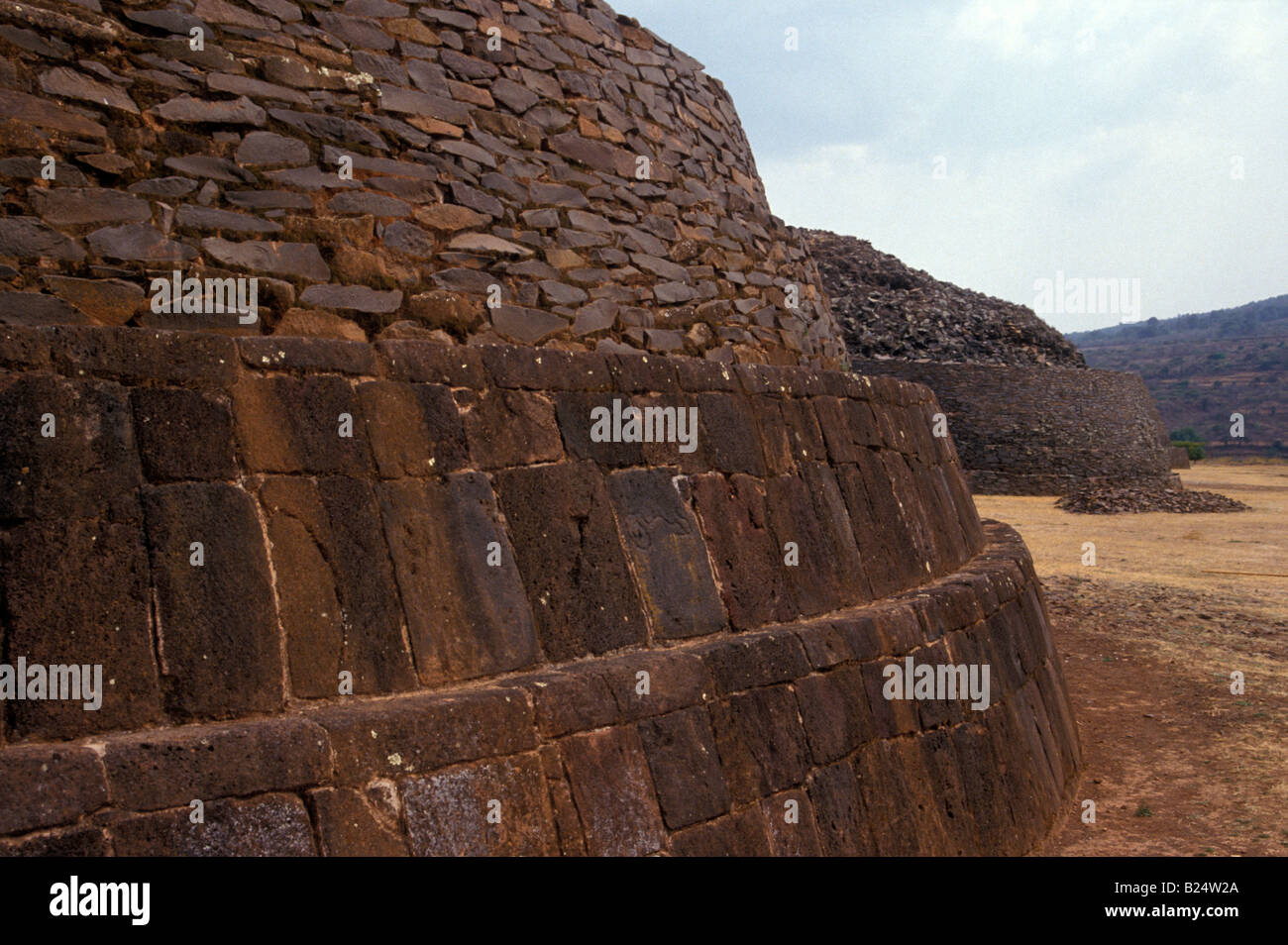 The Tarascan ruins of Tzintzuntzan, Michoacan, Mexico. These Purepecha ...