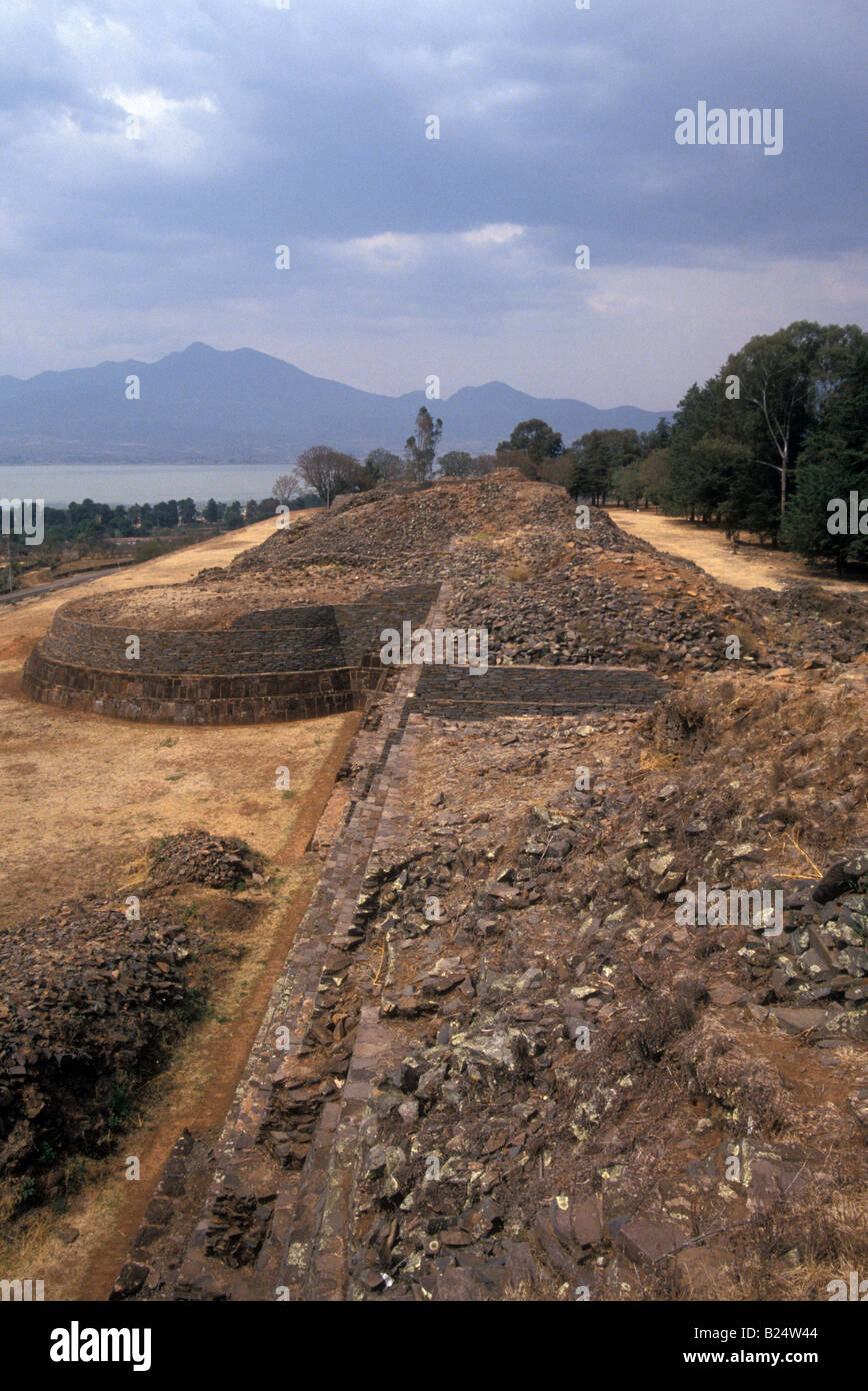 The Tarascan ruins of Tzintzuntzan, Michoacan, Mexico. These Purepecha ...