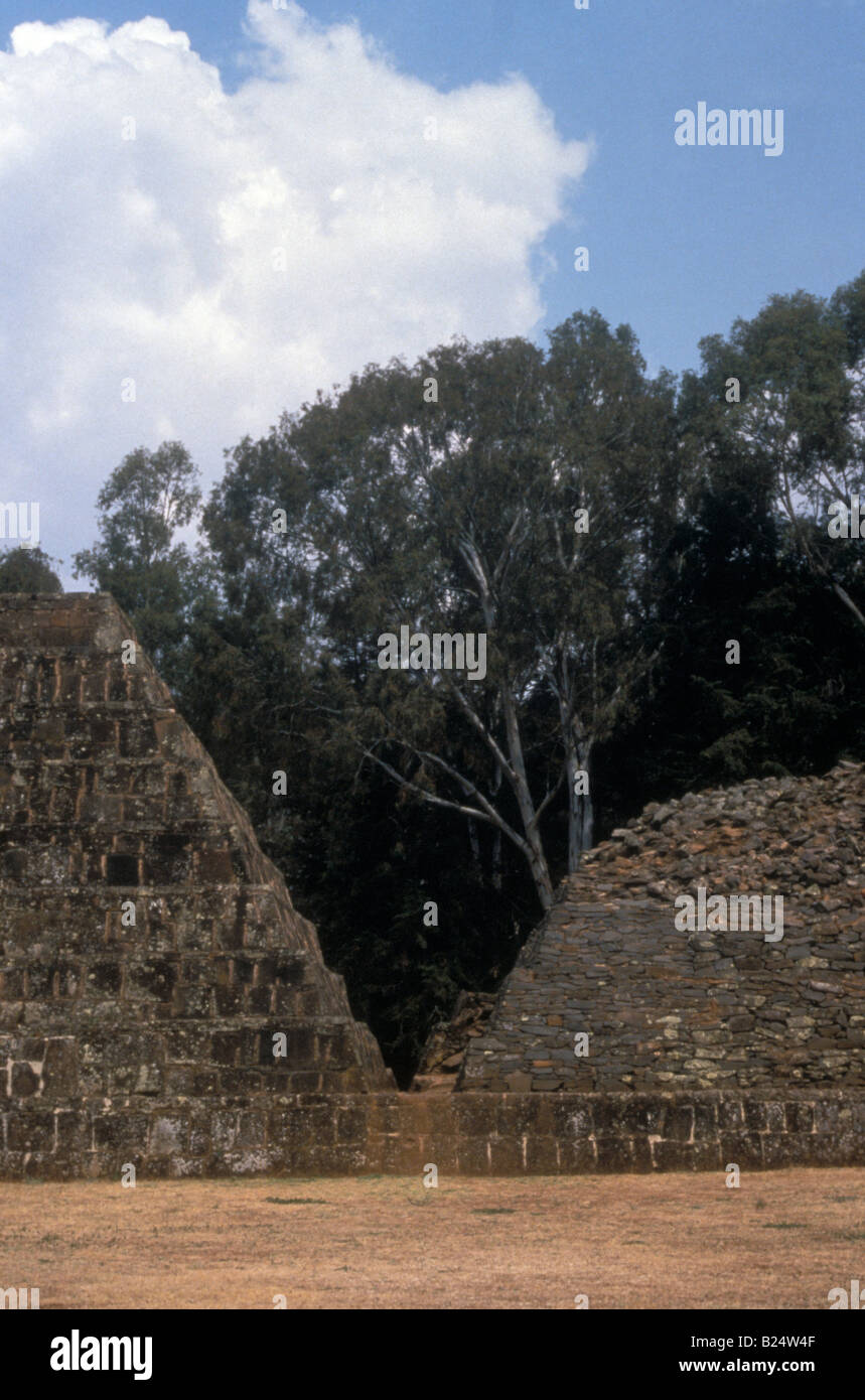 The Tarascan ruins of Tzintzuntzan, Michoacan, Mexico. These Purepecha ...