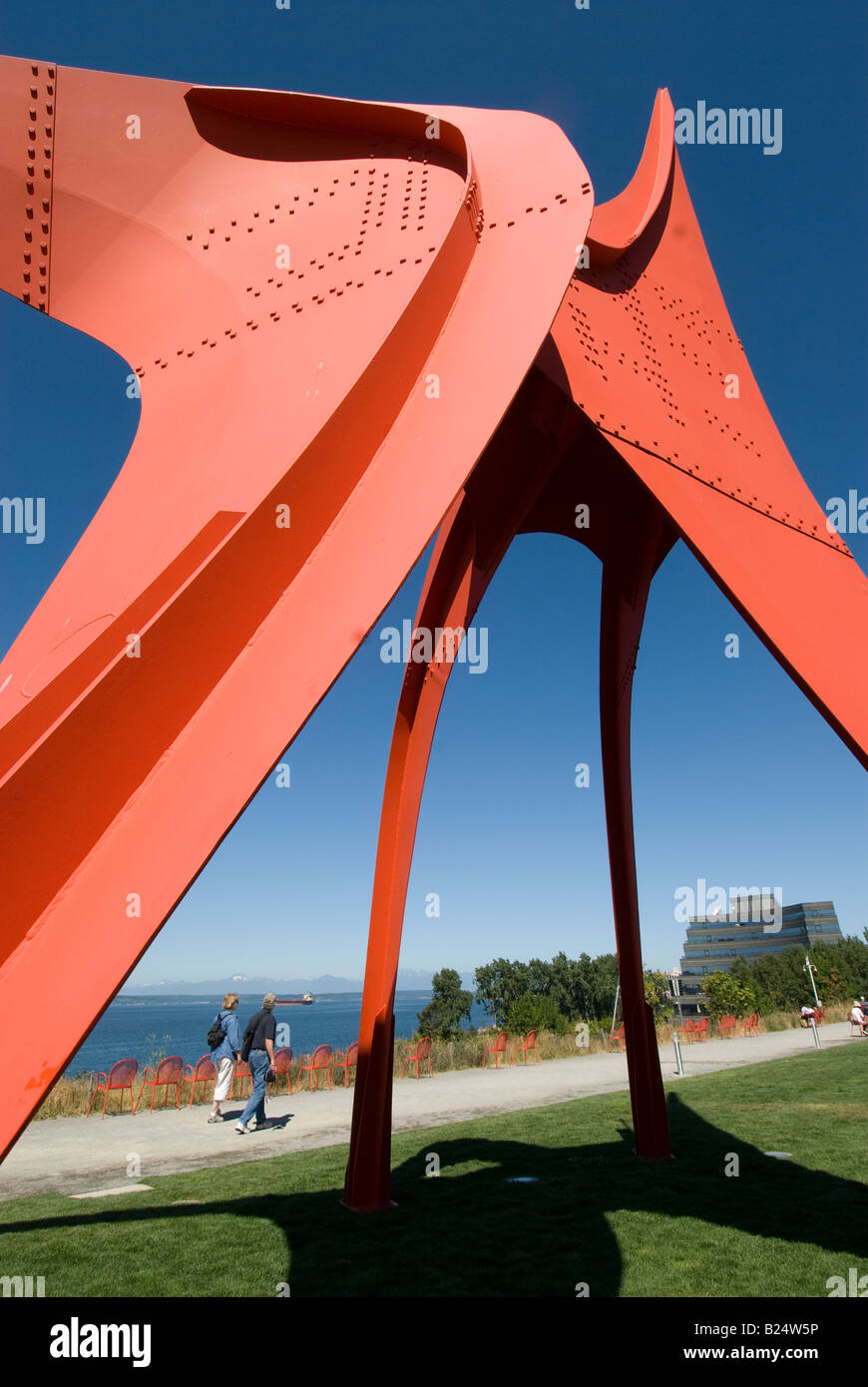 Detail of Eagle sculpture by Alexander Calder on display at Olympic ...