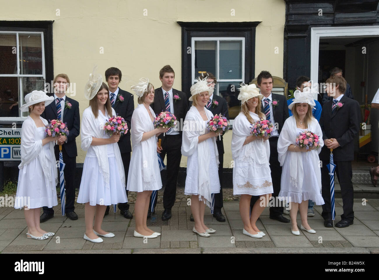 Dunmow Flitch Trial. Mock jury gathering at start of the local ...