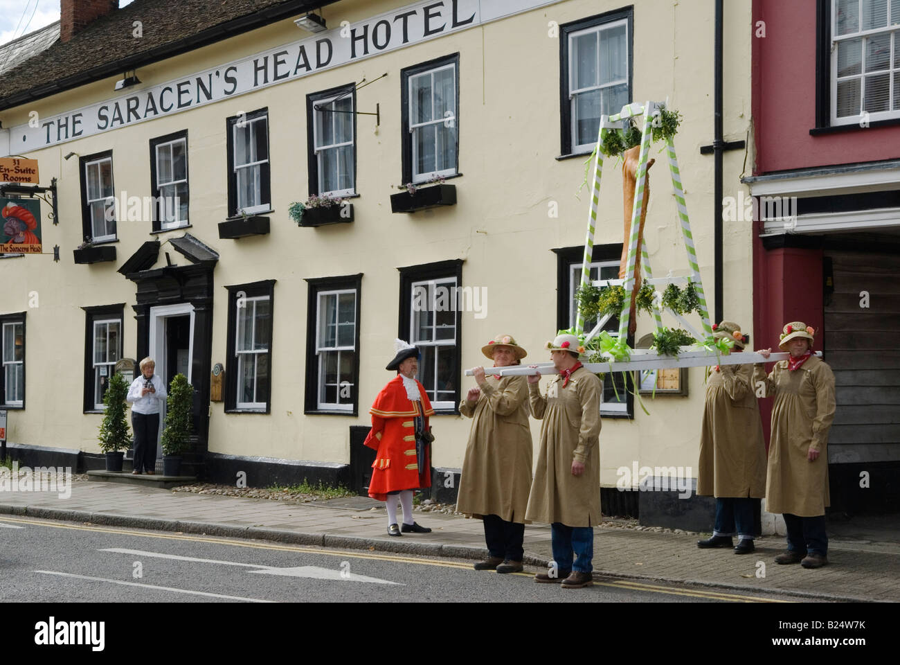 Dunmow Flitch Trial Great Dunmow Essex UK "Flitch of Bacon" outside the ...