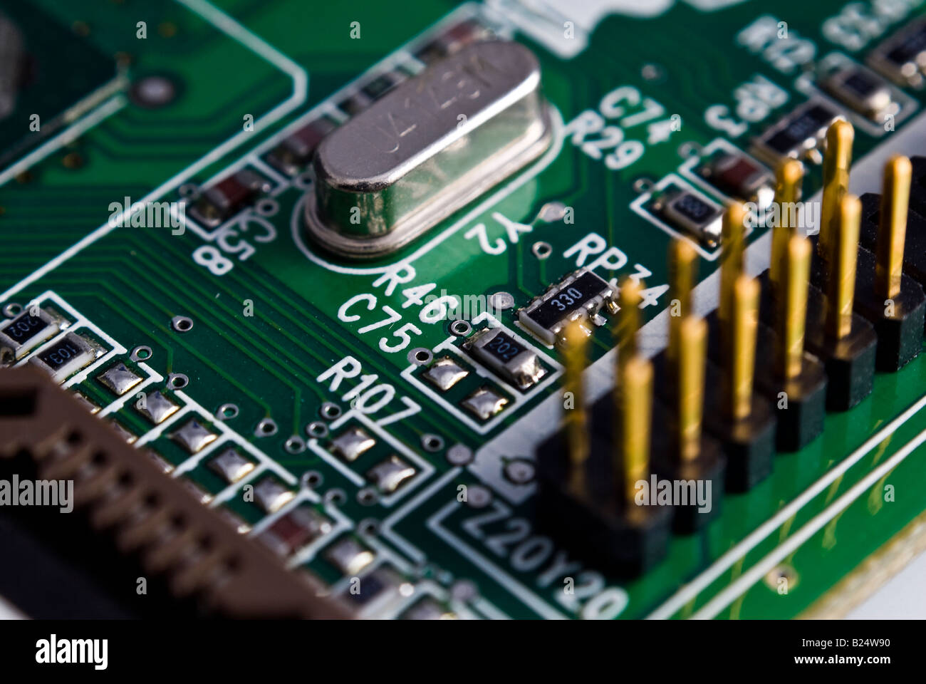 A macro shot of a circuit board Stock Photo - Alamy