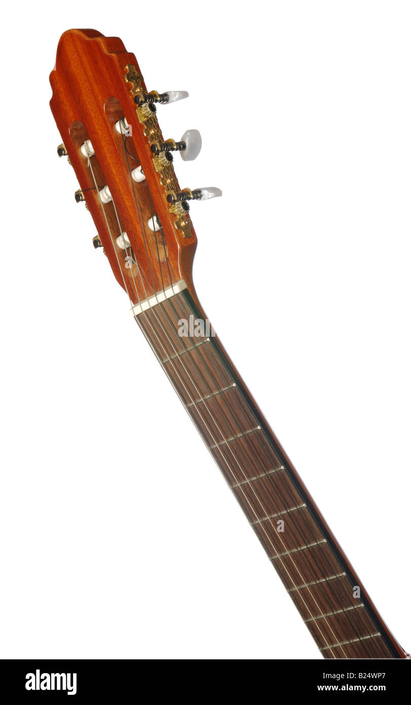 Guitar An acoustic six string guitar isolated by a plot a background ...