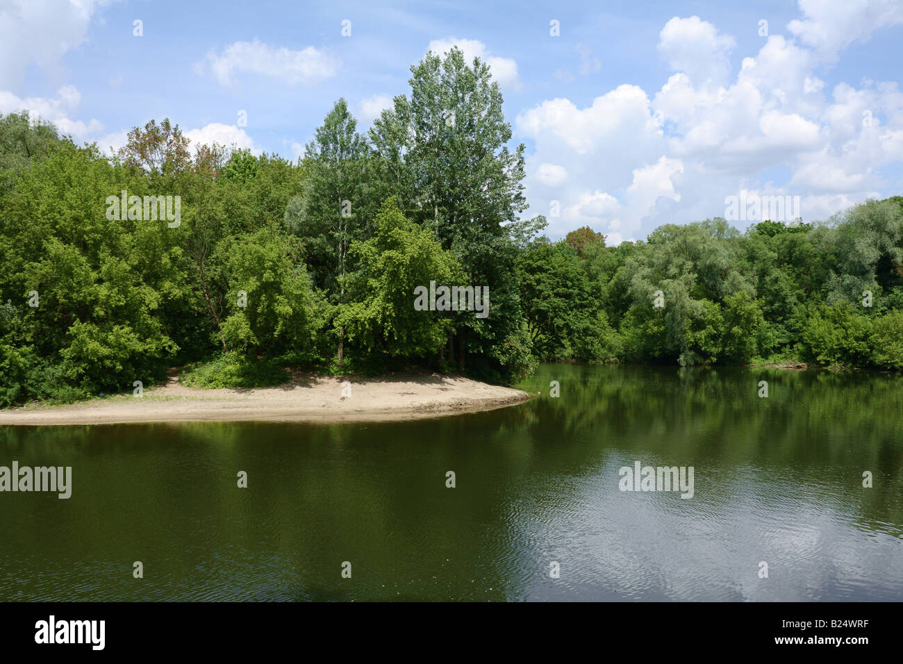 Bank of river Stock Photo - Alamy