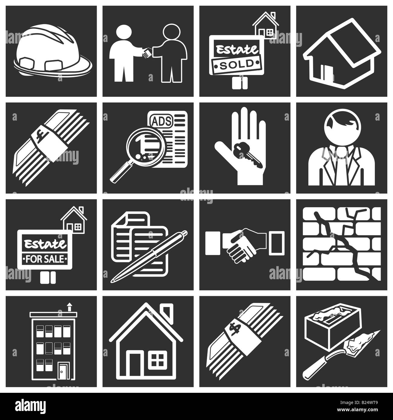 icons or design elements related to home / house buying, real estate ...