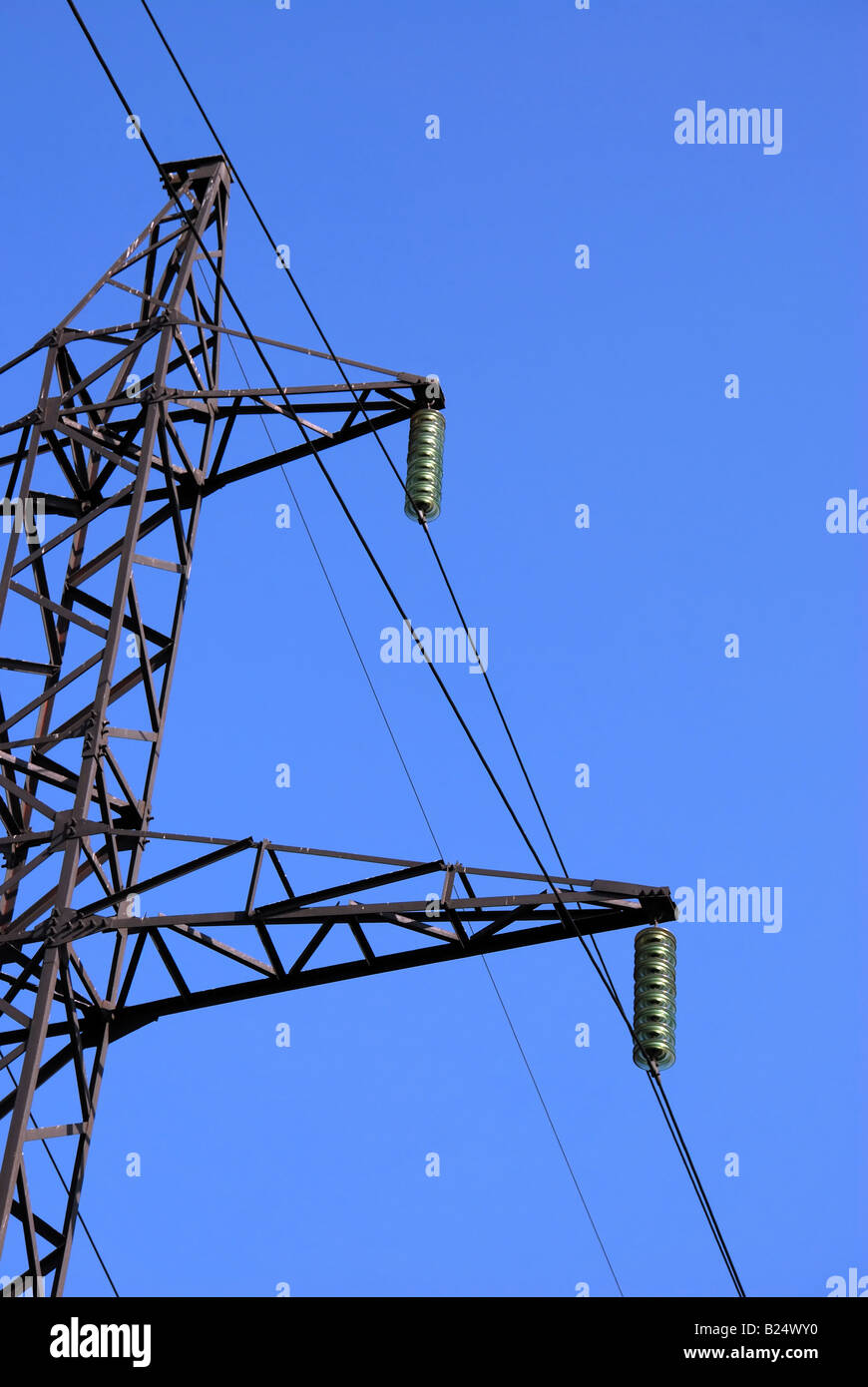 High voltage support Support of electric mains Stock Photo - Alamy