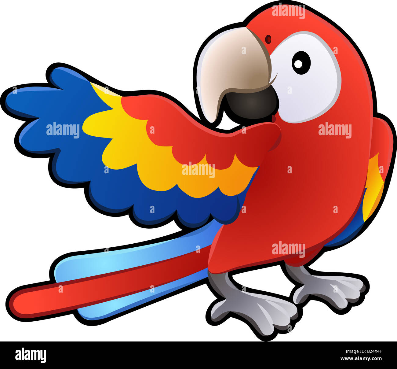 illustration of a cute friendly Macaw Parrot Stock Photo - Alamy