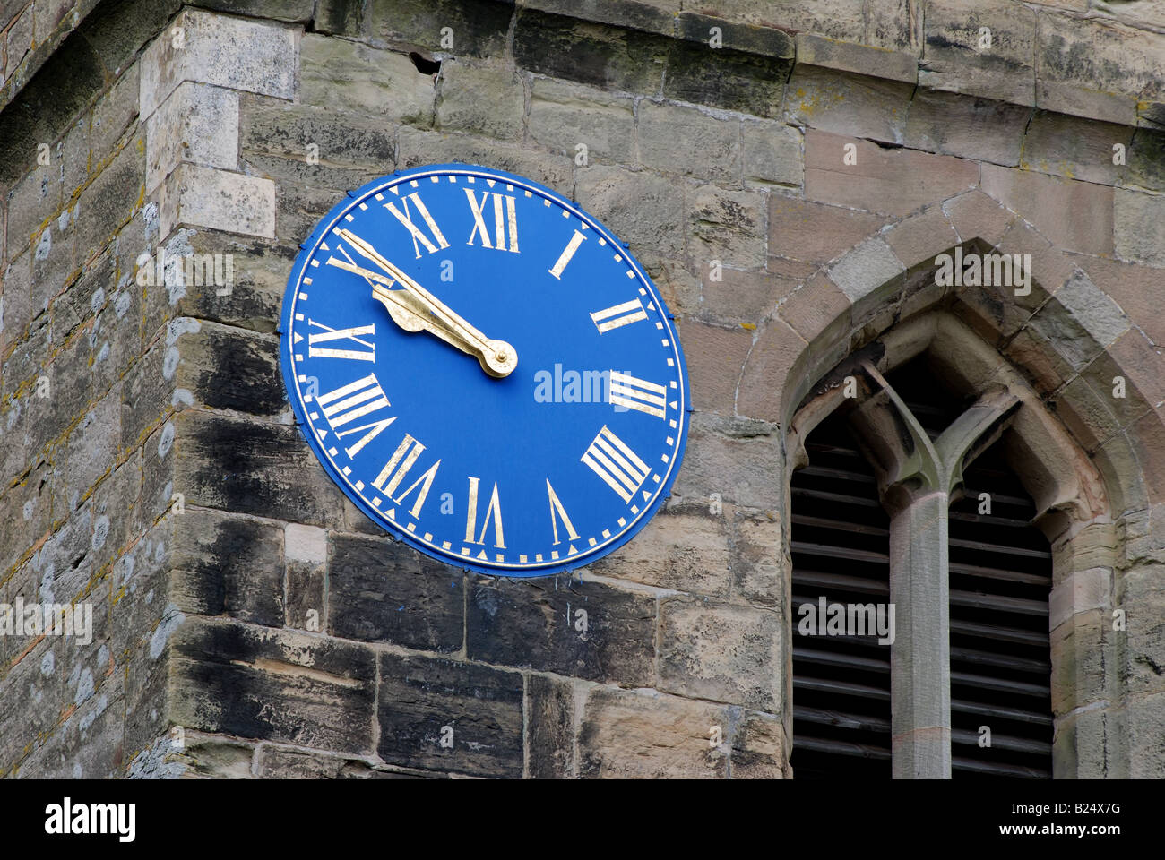Clock on St. Mary and St. Bartholomew Church, Hampton in Arden, West ...