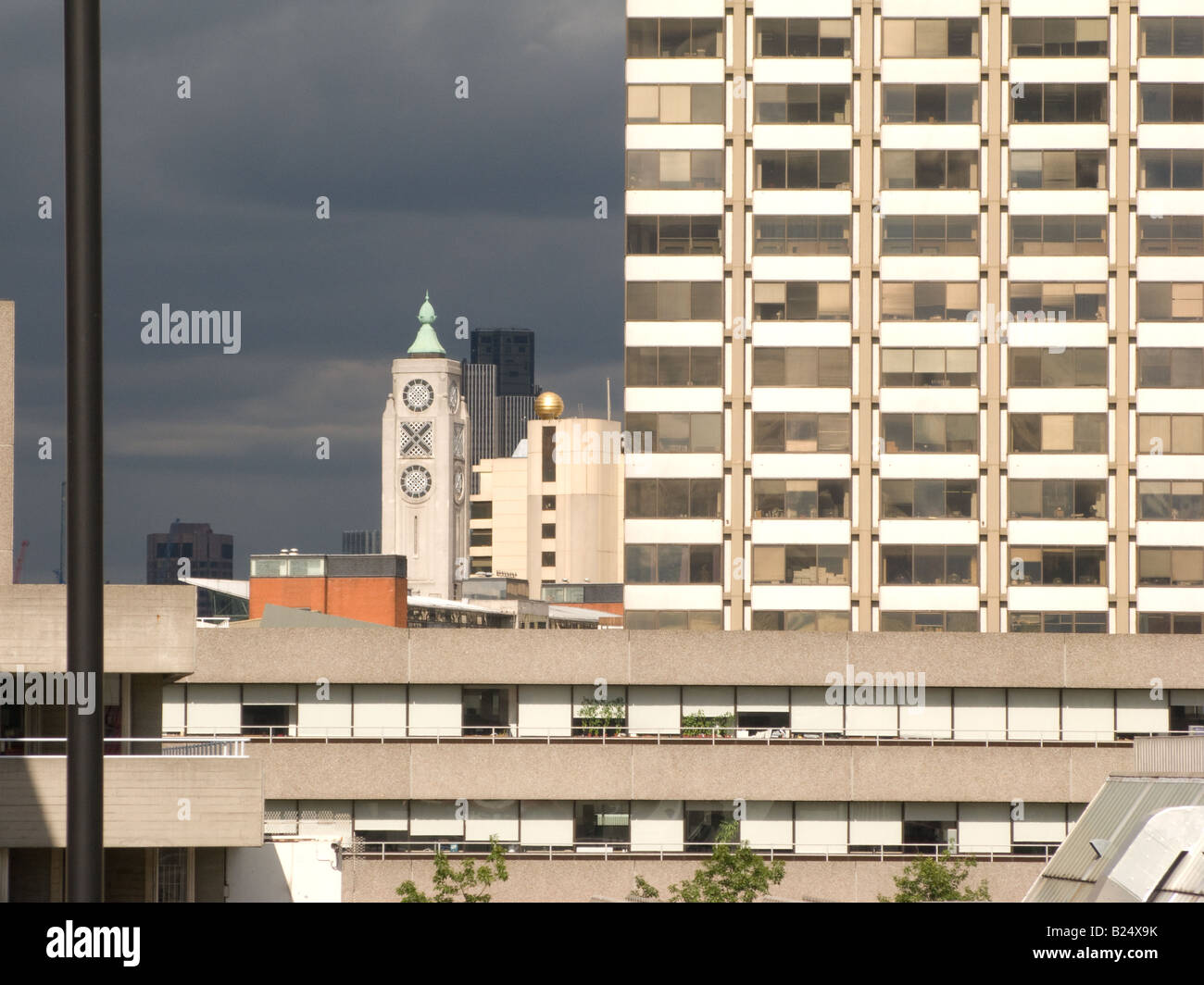 The OXO Tower behind the London Television Centre, London, England ...