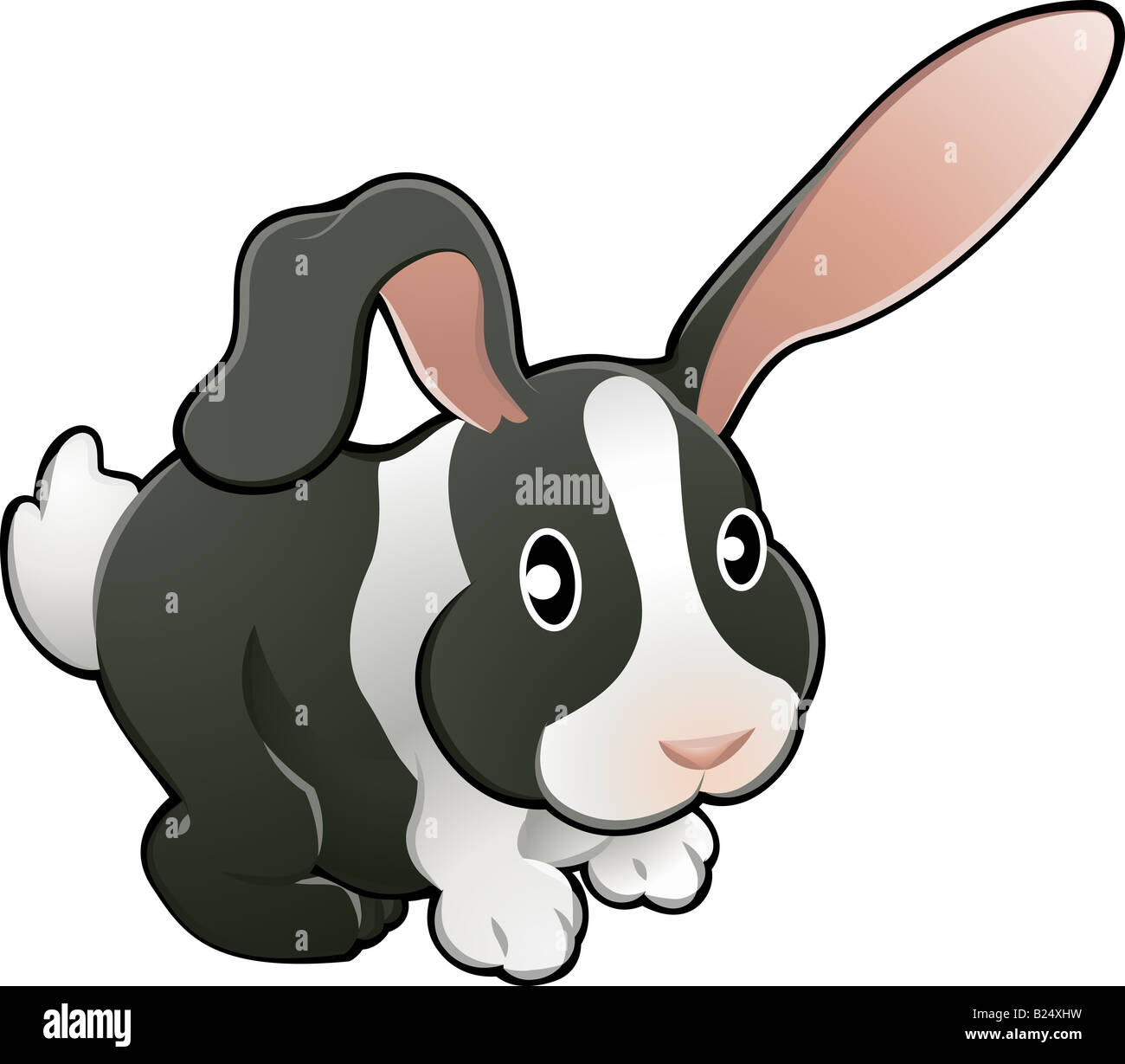 illustration of a cute lovable bunny rabbit Stock Photo - Alamy
