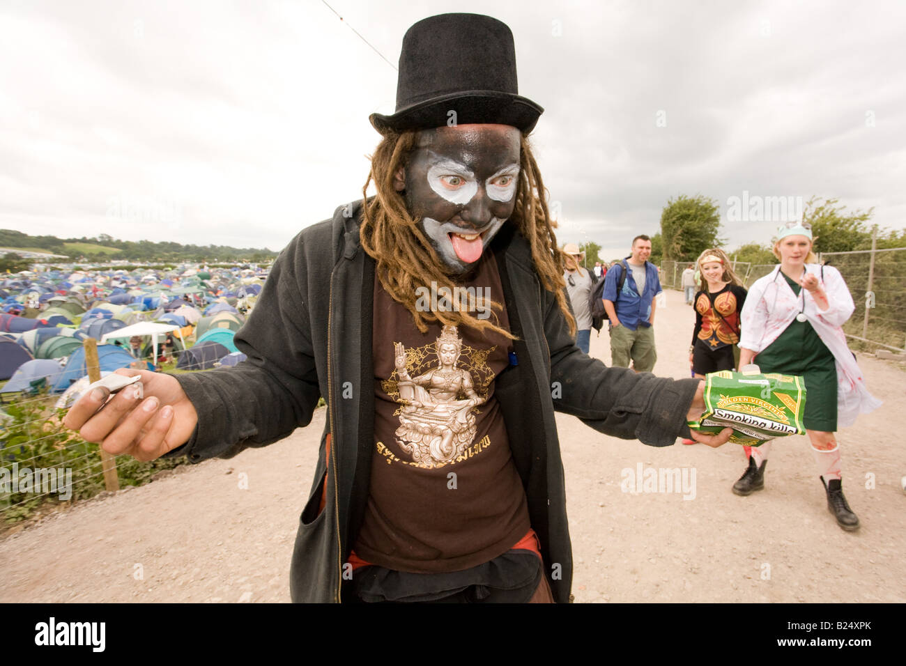 Papa lazarou fancy dress glastonbury hi-res stock photography and ...