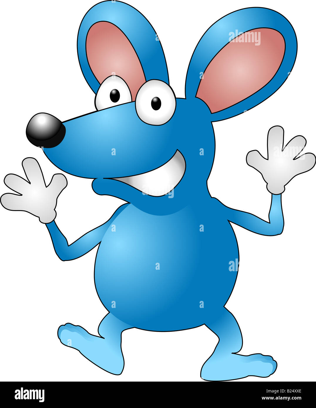 illustration of a cartoon mouse waving Stock Photo - Alamy