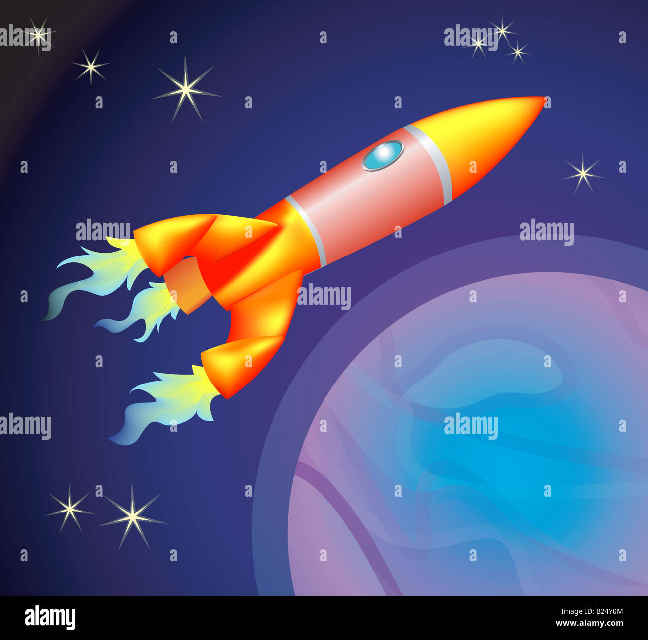 Red rocket ship hi-res stock photography and images - Alamy