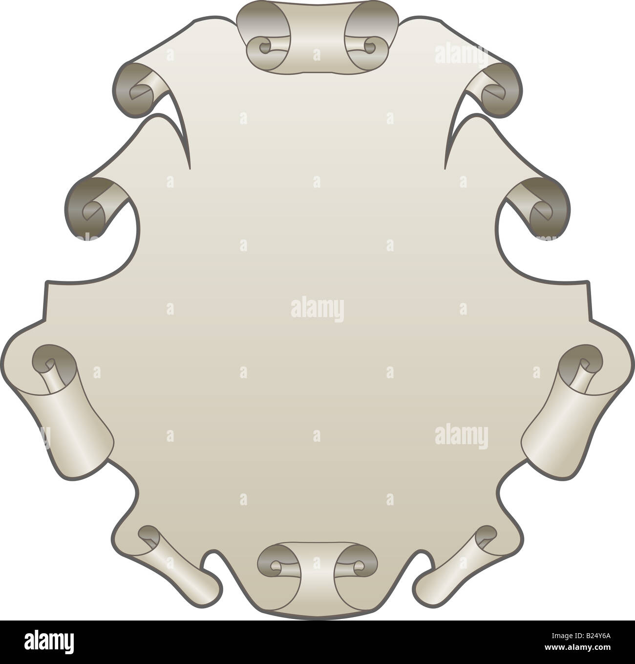 An illustration of a paper scroll design element Stock Photo - Alamy