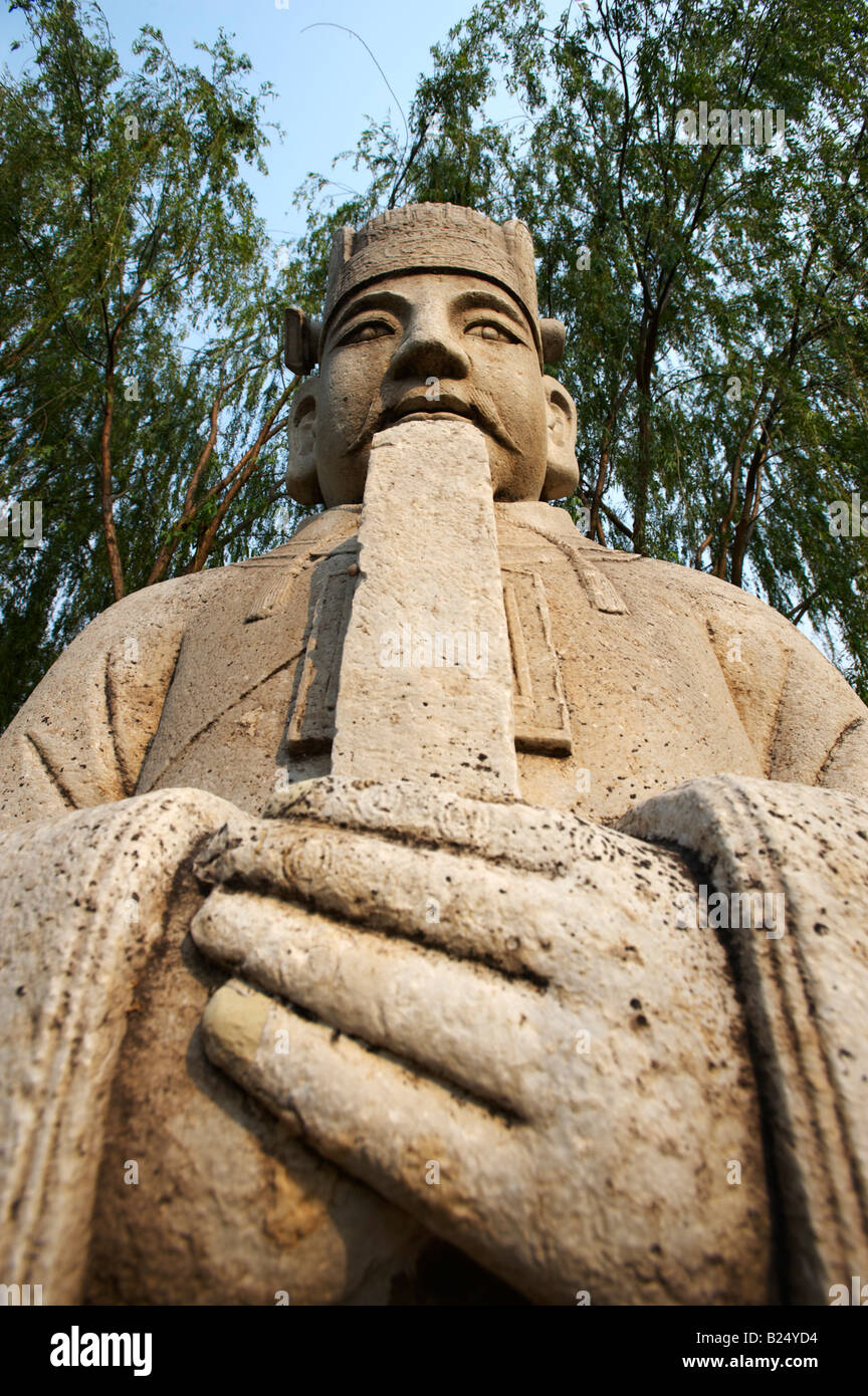 A Statue At The Ming Tombs Sacred Way Beijing China Stock Photo - Alamy
