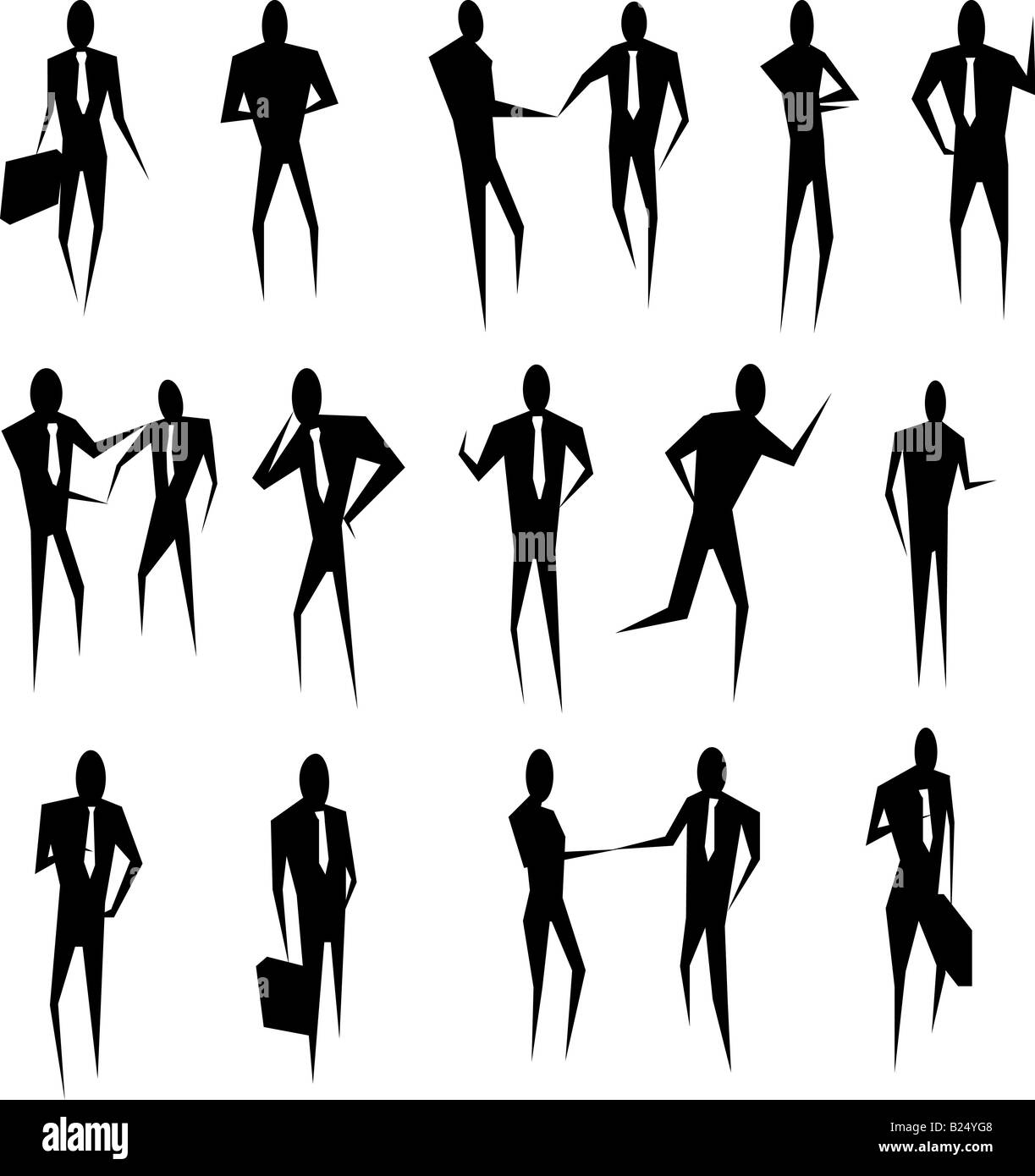 Lots of highly stylized abstract business people Stock Photo - Alamy