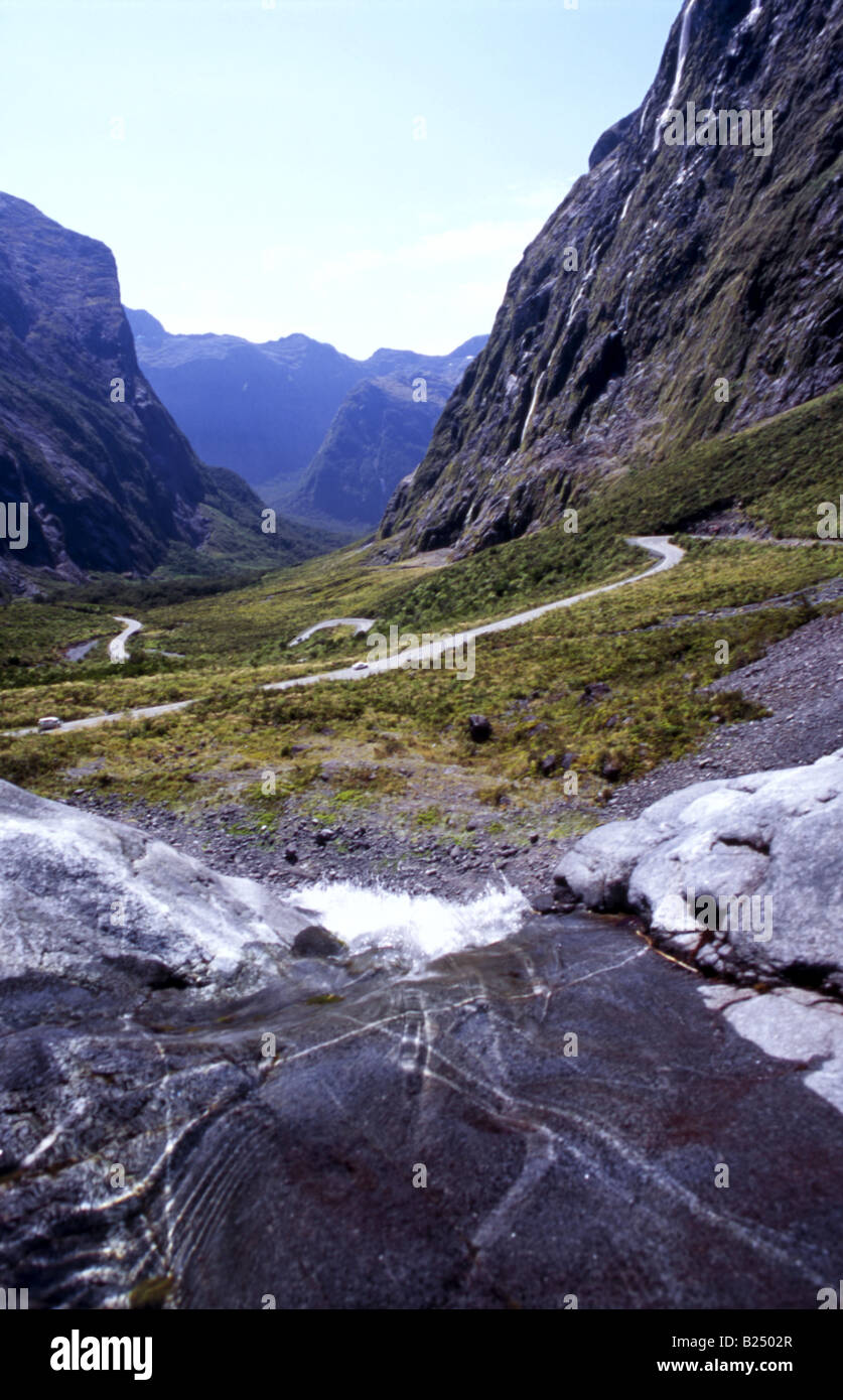 Cleddau Valley (South Arm), showing the winding course of State Highway ...